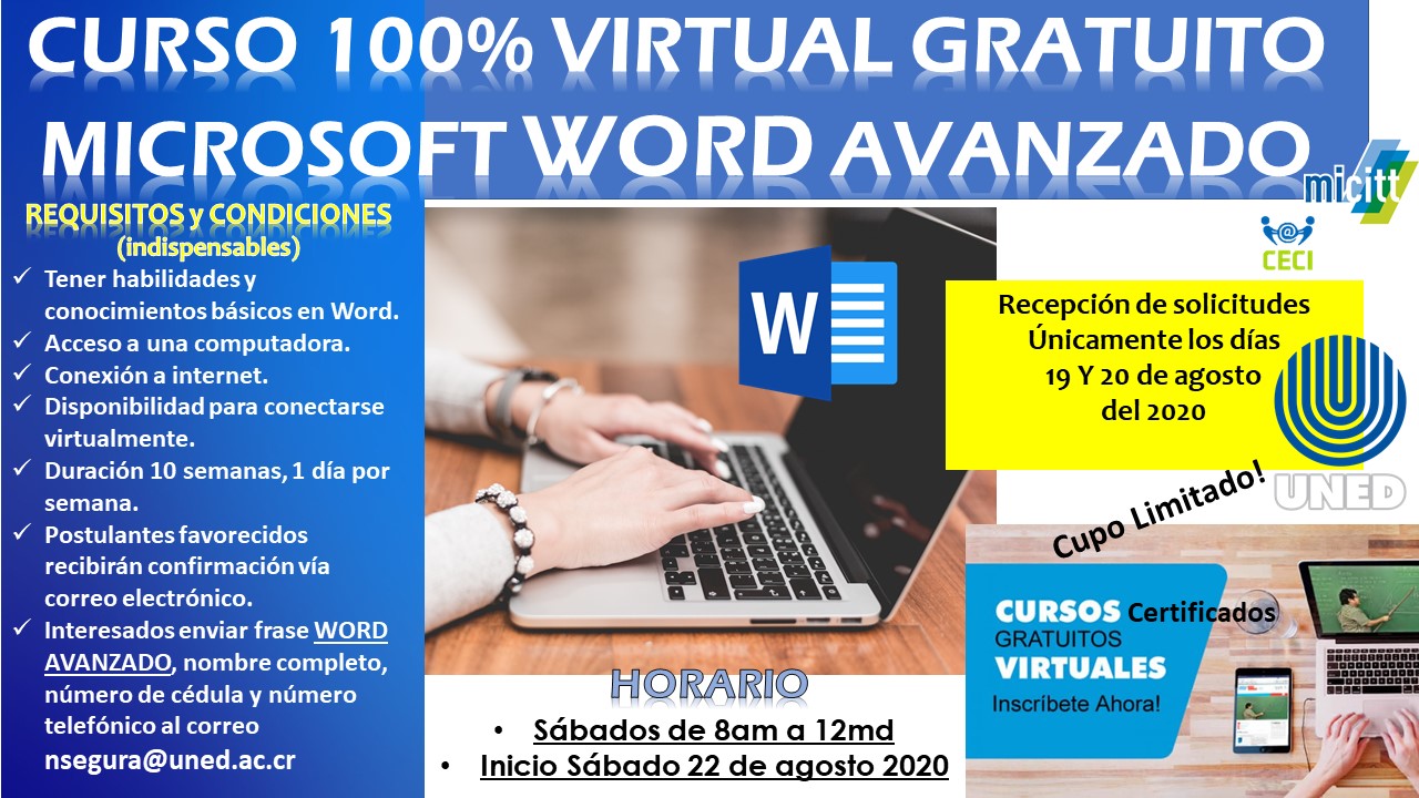Curso virtual gratuito de Microsoft Word Avanzado